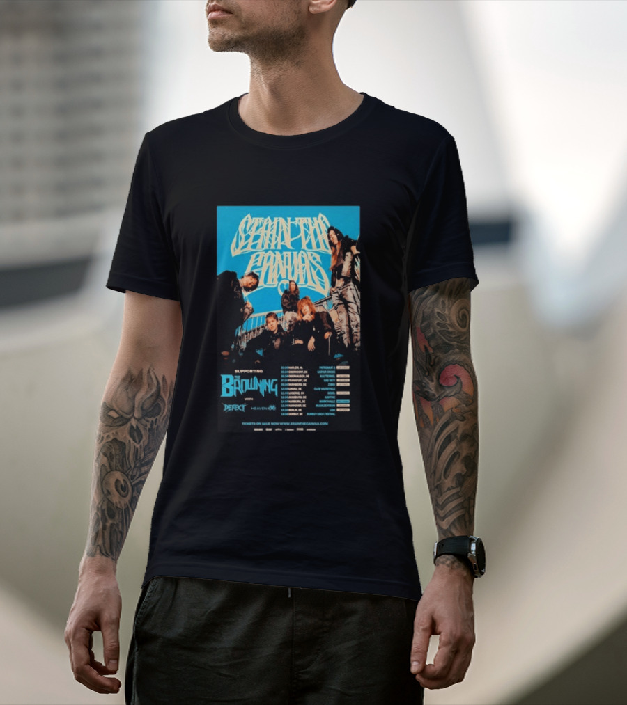 Stain The Supporting The Browning April Shows 2026 Tour With Defect And Heaven Shows Dates T-Shirt