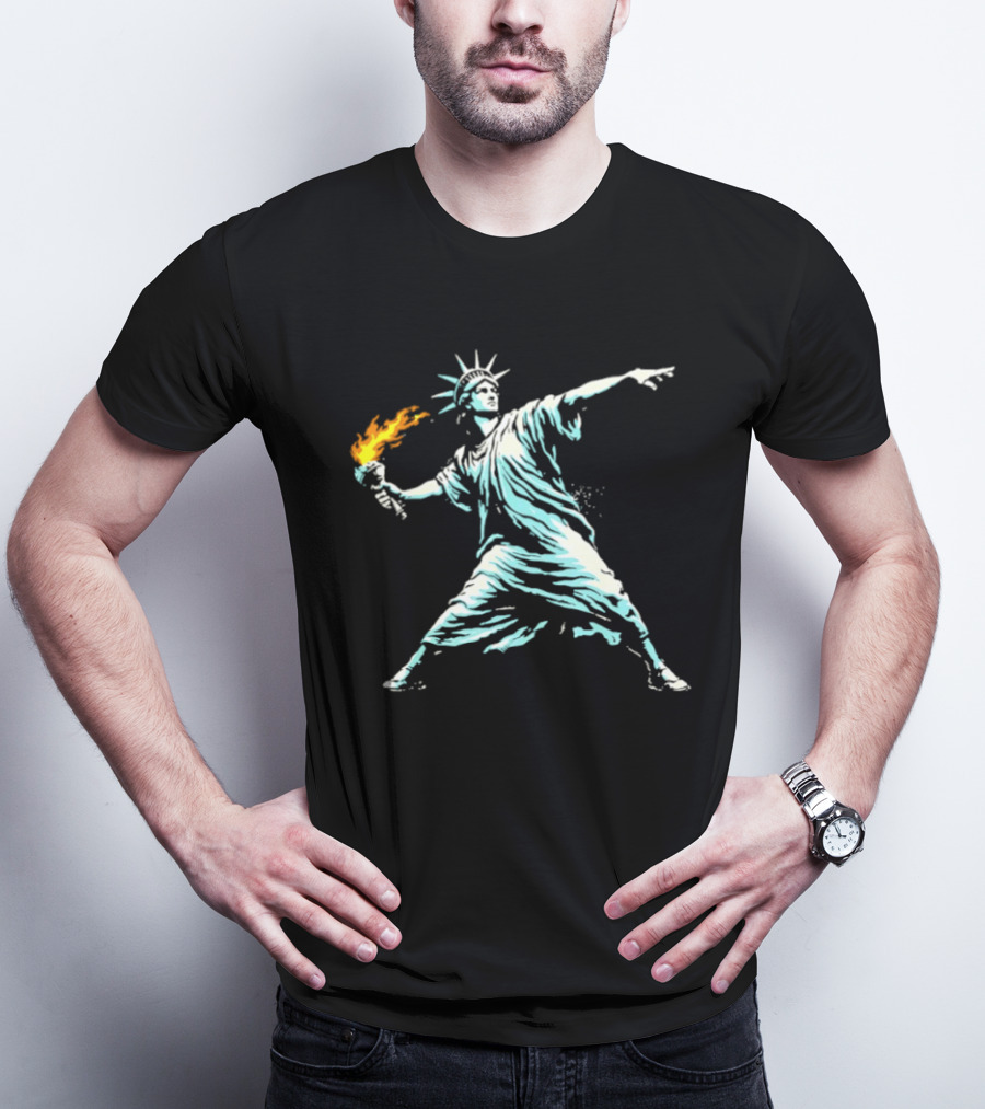 Statue Of Liberty Throwing Torch Meme T-Shirt