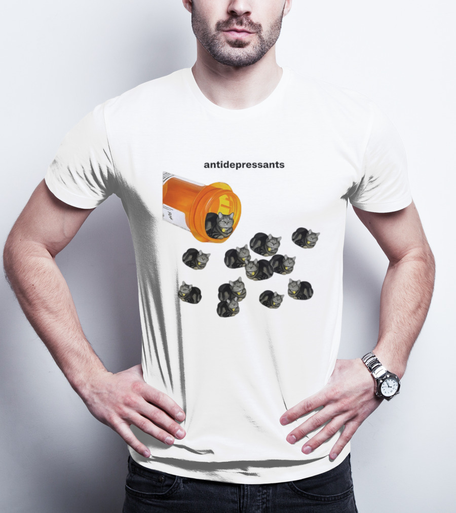 Antidepressants Cat Medicine Jar T-Shirt