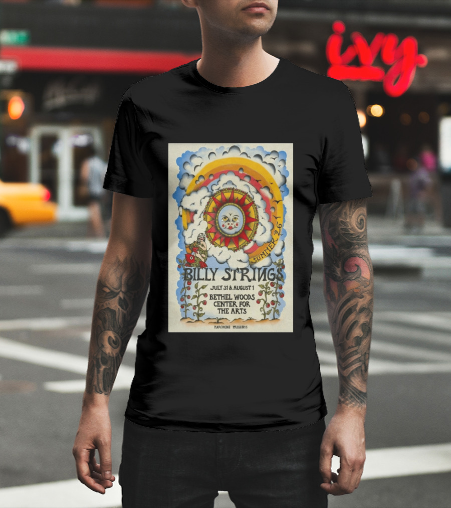 Billy Strings Summer Tour 2026 Bethel Woods Center For The Arts July 31 August 1 T-Shirt