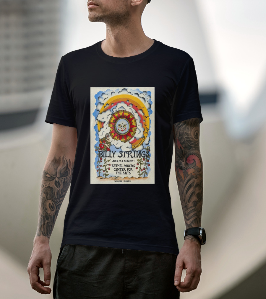 Billy Strings Summer Tour 2026 Bethel Woods Center For The Arts July 31 August 1 T-Shirt