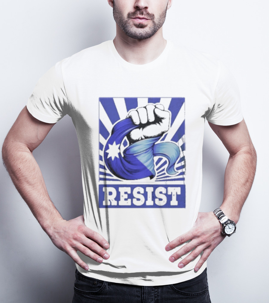 Minnesota Resist ICE Out Blue Fist Star T-Shirt