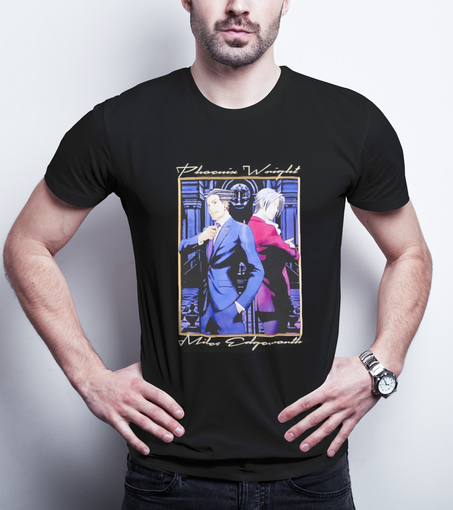 Phoenix Wright Miles Edgeworth Courtroom Showdown T-Shirt