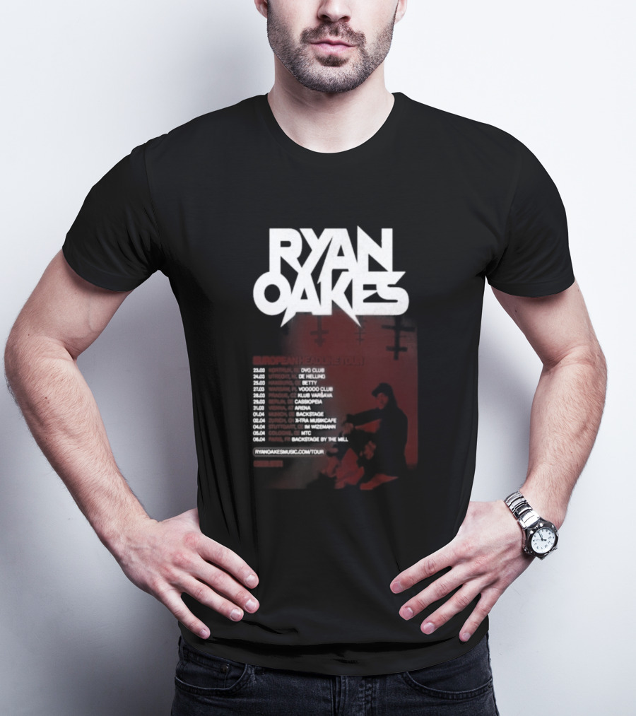 Ryan Oakes European Headline Tour 2026 Locations And Dates T-Shirt