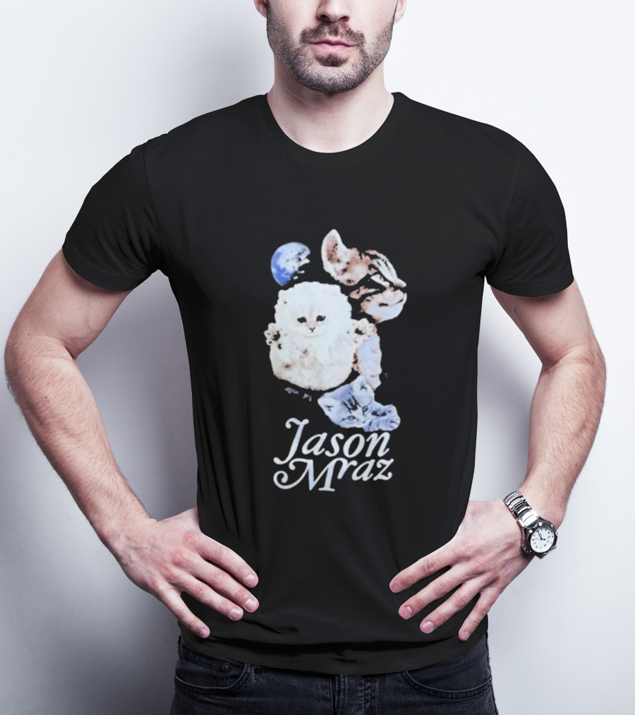 Jason Mraz Cute White Cat T-Shirt