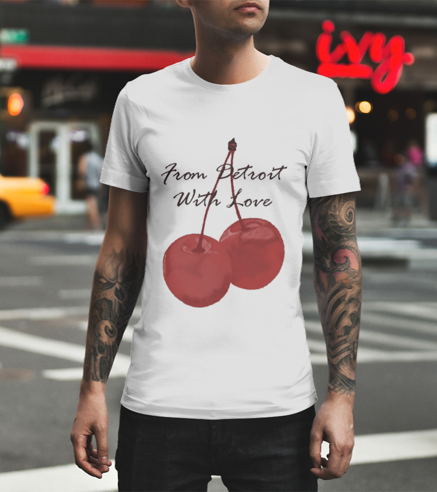 Detroit Lions From Detroit With Love Cherries T-Shirt