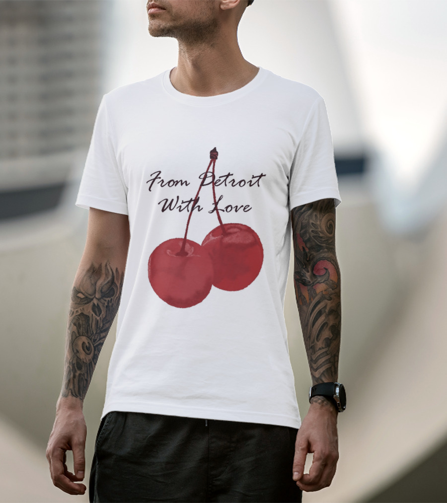 Detroit Lions From Detroit With Love Cherries T-Shirt