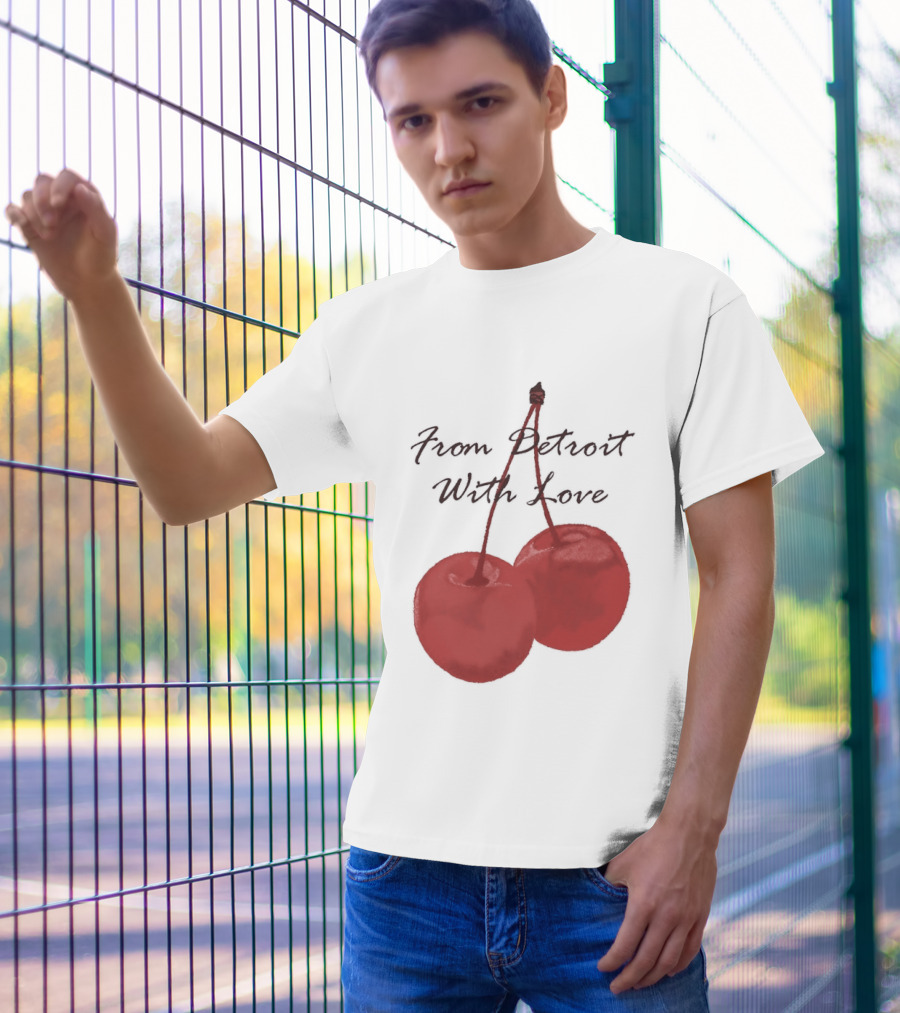 Detroit Lions From Detroit With Love Cherries T-Shirt