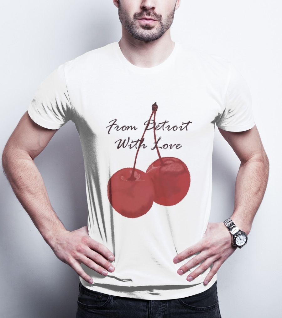 Detroit Lions From Detroit With Love Cherries T-Shirt