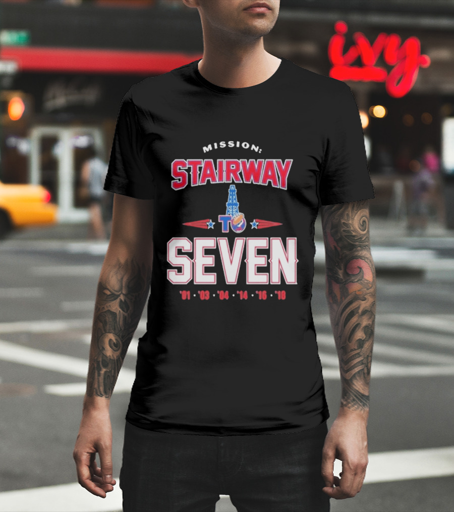 Mission Stairway To Seven New England Patriots Quest For 7th Title T-Shirt