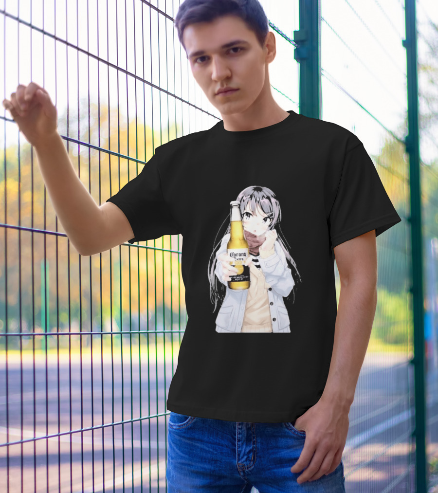 Corona Extra Anime Waifu Rabbit Beer Fusion T-Shirt
