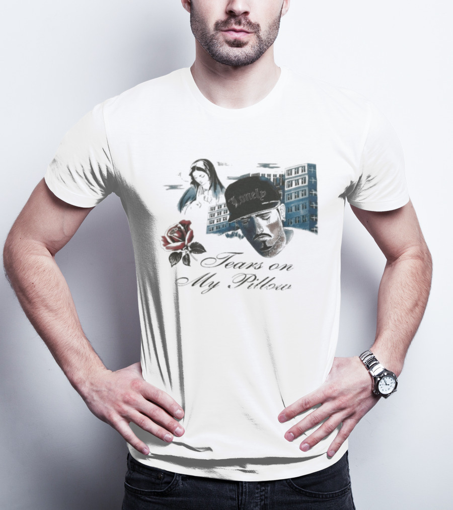Willy Chavarria Tears In My Pillow Rose Lonely Cityscape Expressions T-Shirt