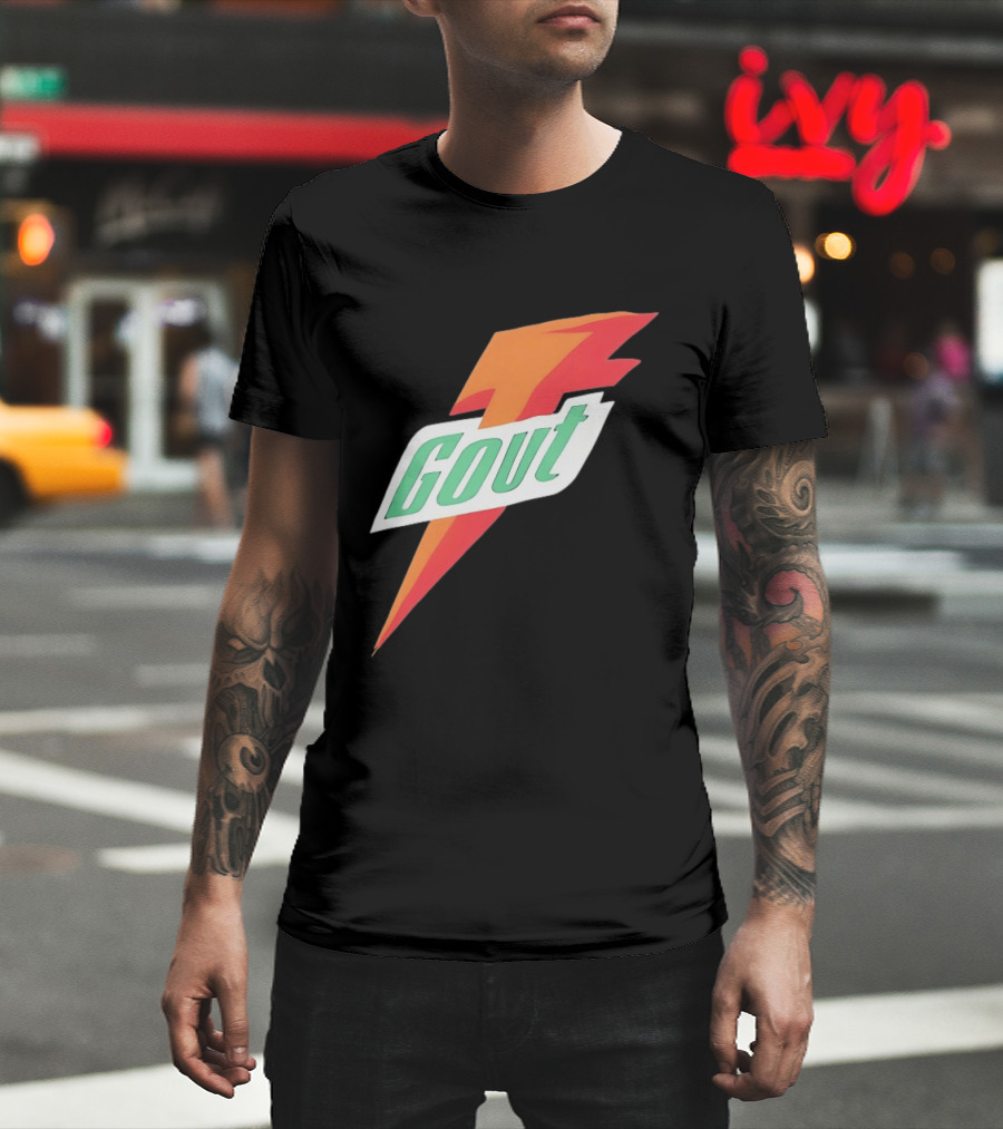 Gout Parody Orange Bolt T-Shirt