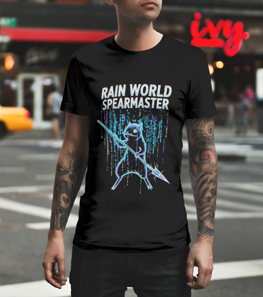 Rain World Spearmaster Character Art Neon Glow T-Shirt