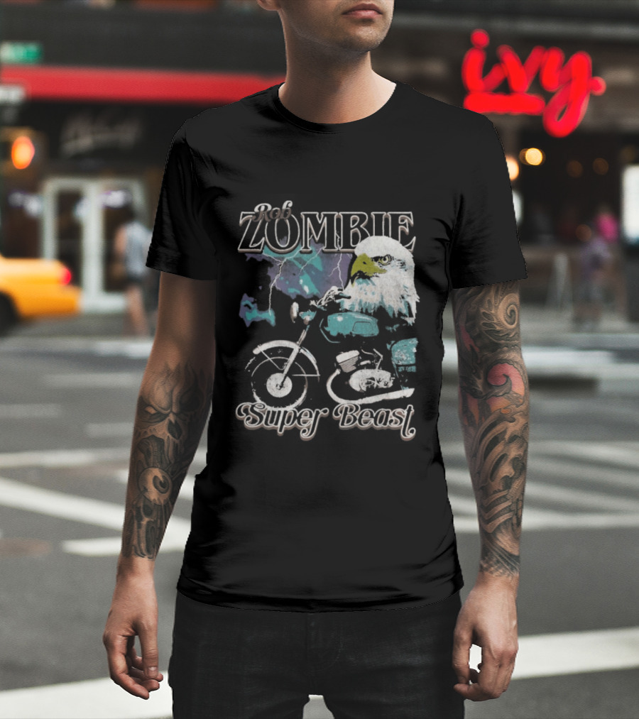 Rob Zombie Super Beast Eagle Motorbike T-Shirt