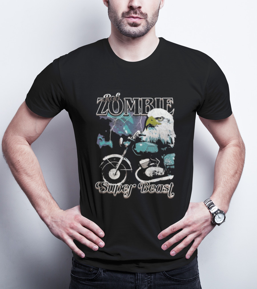 Rob Zombie Super Beast Eagle Motorbike T-Shirt
