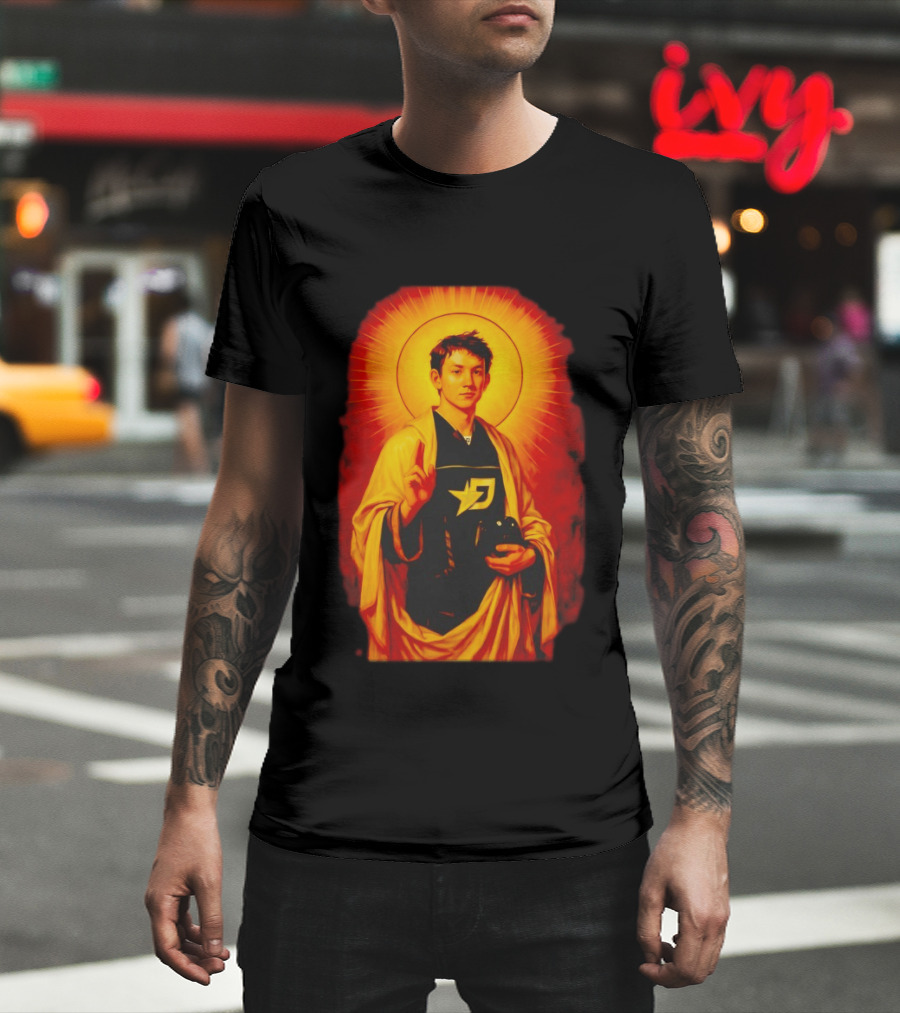 Saint Max Verstappen F1 Racing Iconic Imagery With Halo And Driver T-Shirt