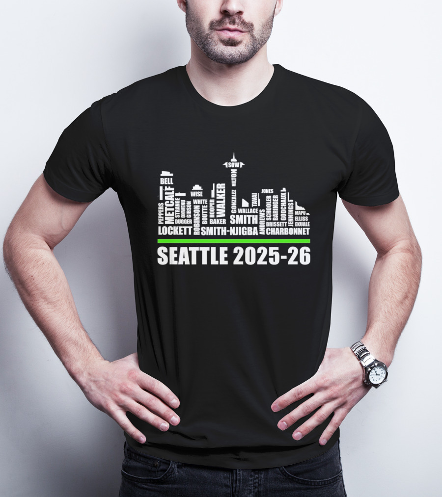 Seattle 2025 26 Skyline City Seahawks T-Shirt