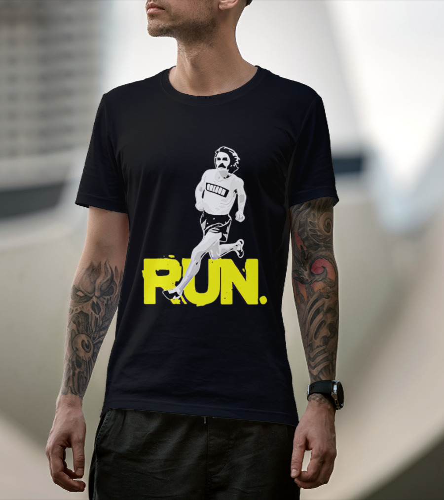 Steve Prefontaine Run Iconic Yellow T-Shirt