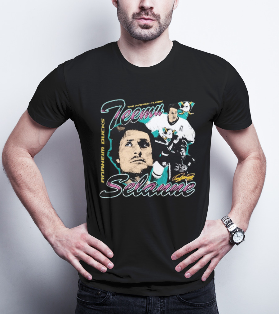 Teemu Selanne The Finnish Flash Anaheim Ducks T-Shirt