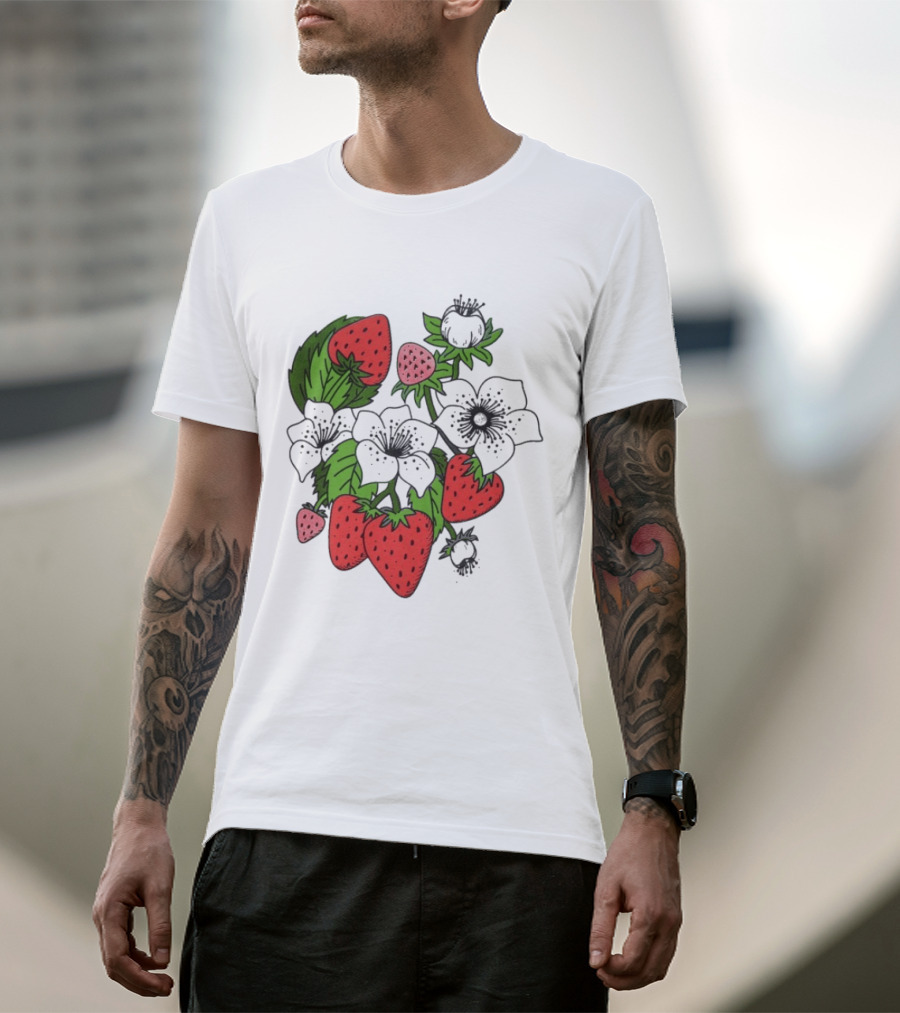 Big Bud Press Strawbaby Anniversary Strawberry Botanical T-Shirt