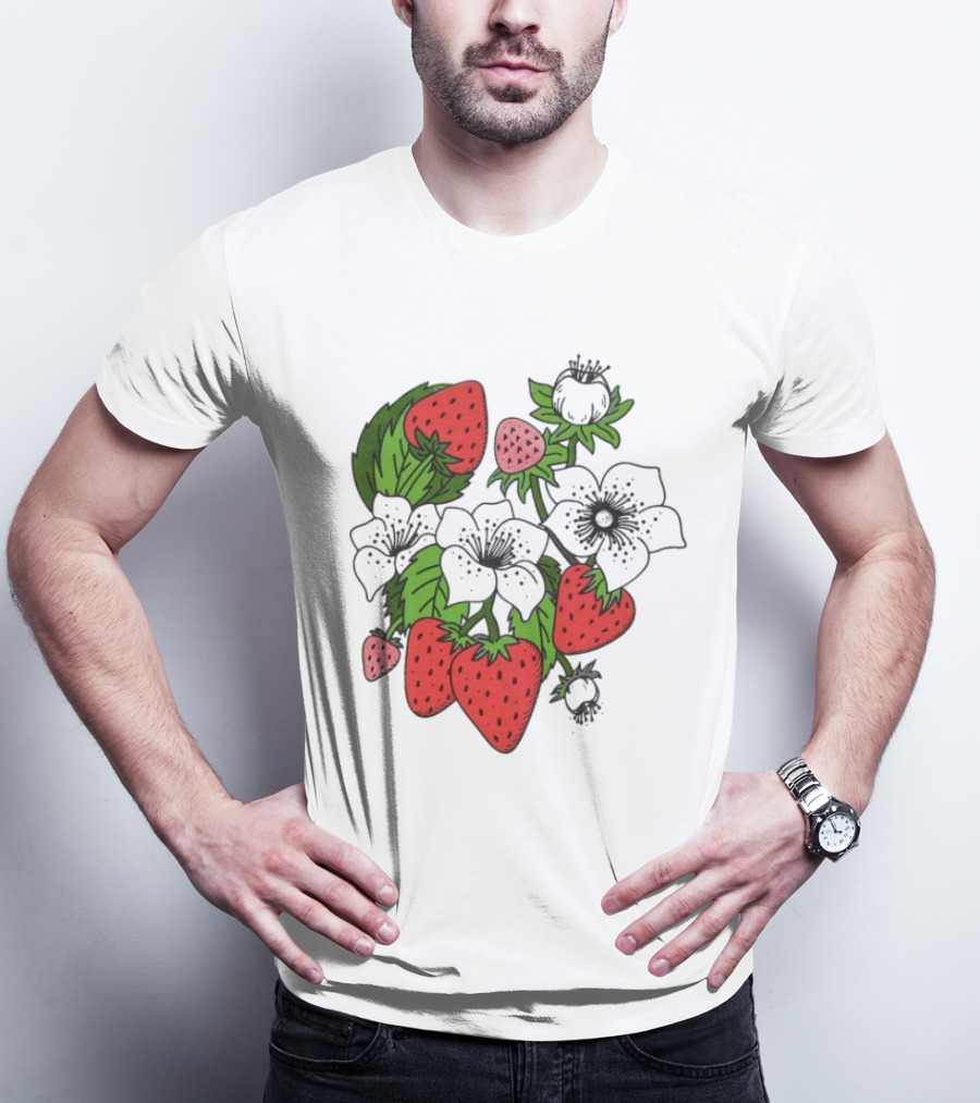 Big Bud Press Strawbaby Anniversary Strawberry Botanical T-Shirt