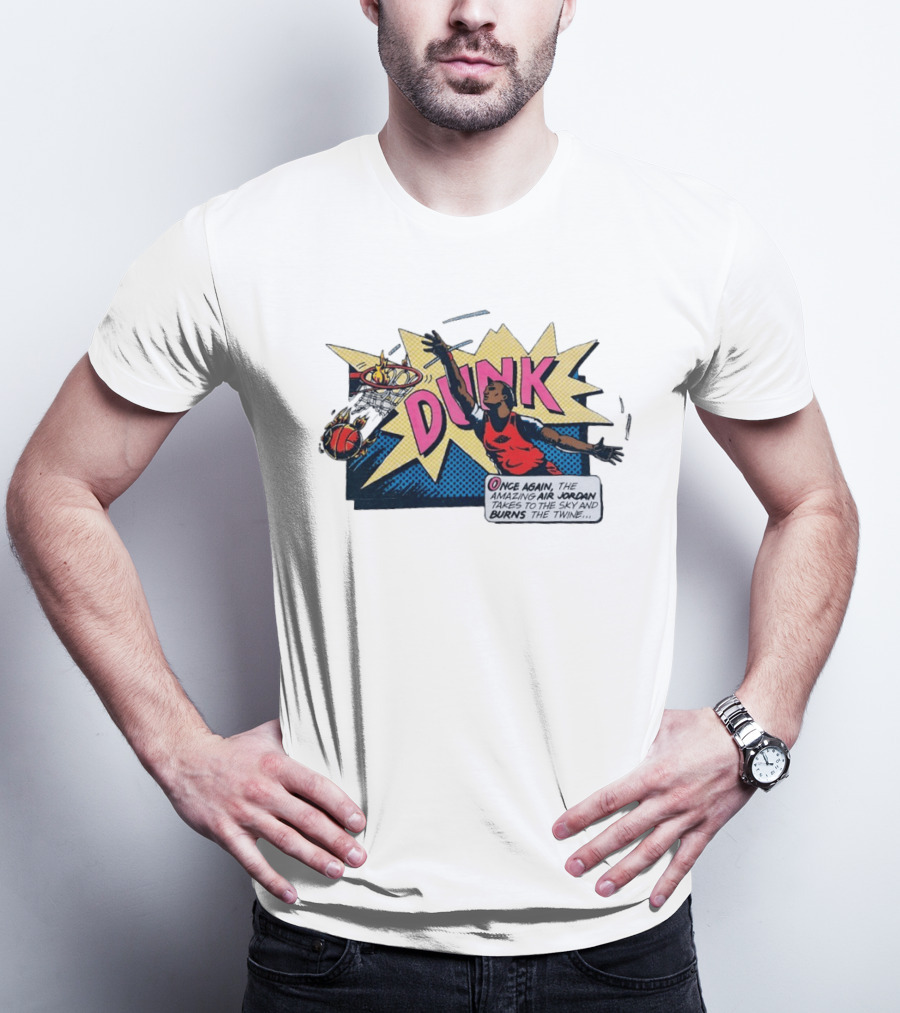 Dunk Jordan Comics Amazing Air Jordan Sky Burns The Twine T-Shirt