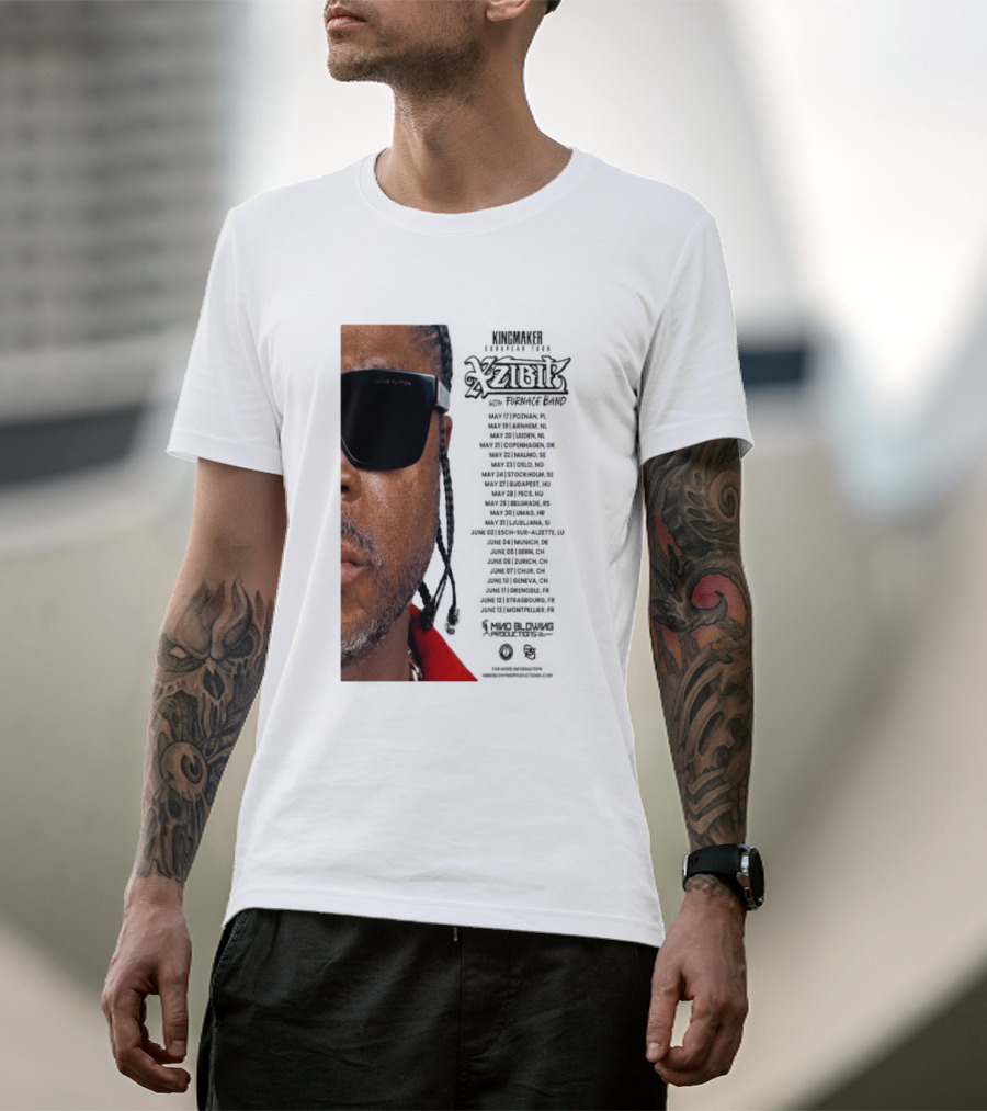 XZIBIT EU Tour 2026 Event Details Featuring Live Performances T-Shirt