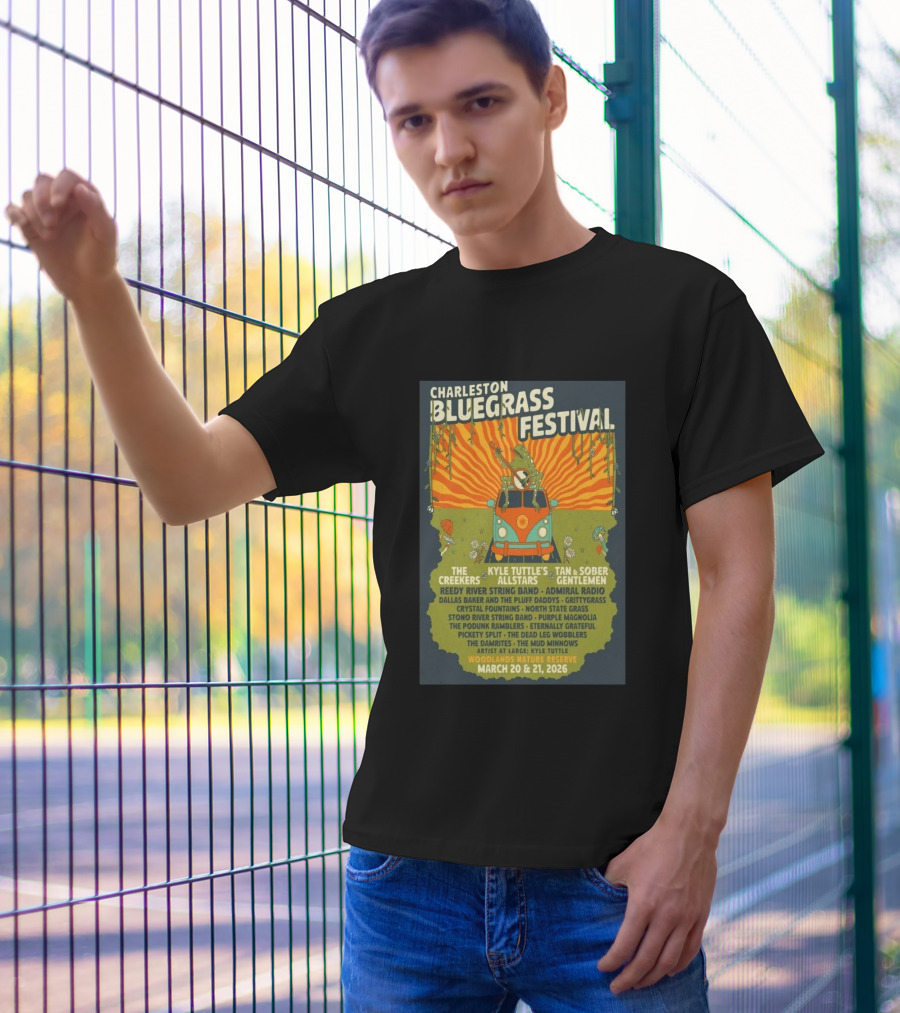 Charleston Bluegrass Festival 2026 Kyle Tuttle's Allstars Woodlands Nature Reserve March 20 21 T-Shirt