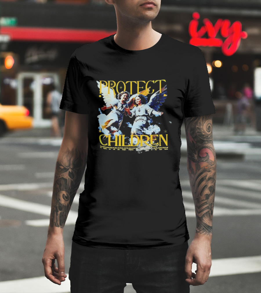 Protect Children Angel Guardians Heavenly Wings T-Shirt