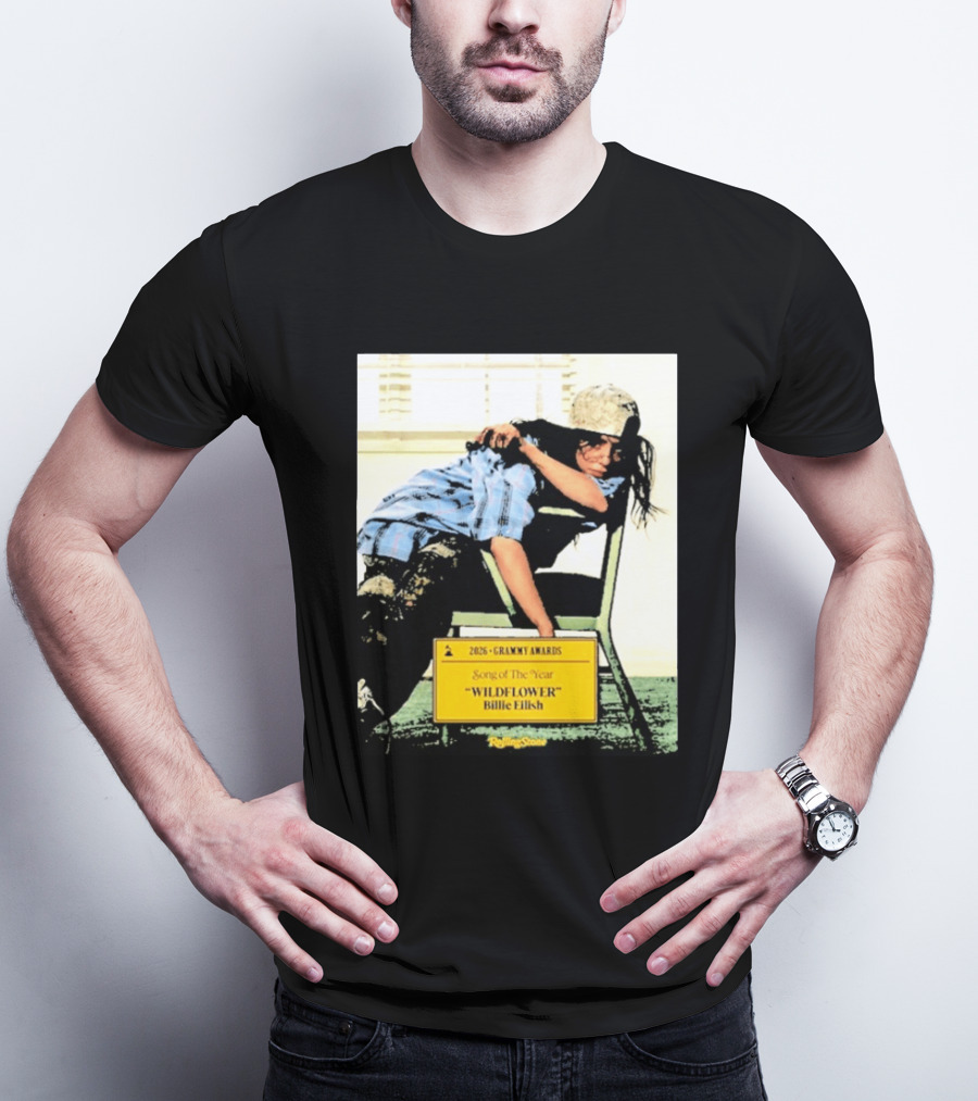 2026 Grammy Awards Song Of The Year Wildflower Billie Eilish Rolling Stone T-Shirt