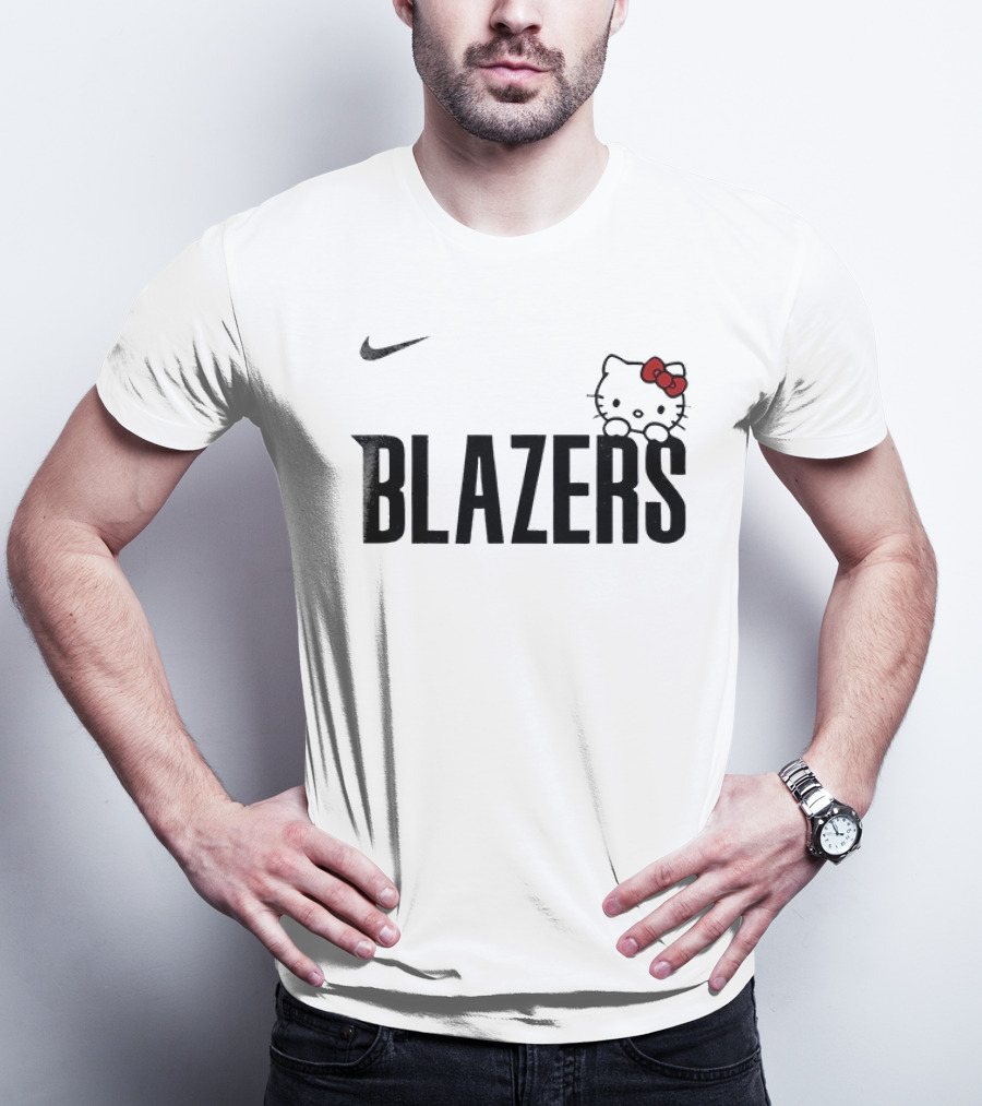 Nike Portland Trail Blazers Hello Kitty Collaboration T-Shirt
