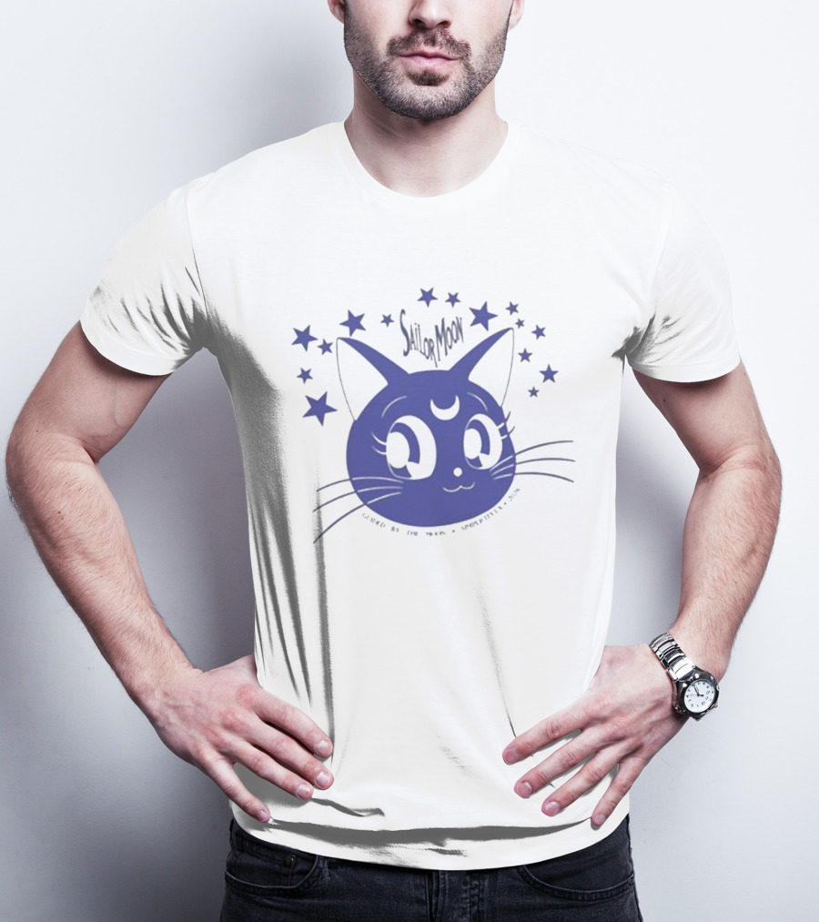 Sailor Moon Luna Guidance Of The Moon Anime Cat Stars T-Shirt