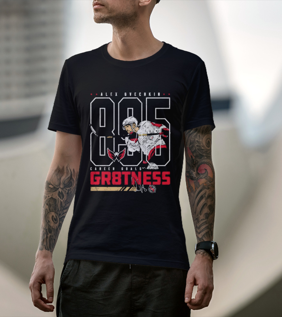 Alex Ovechkin 895 Career Goals GR8TNESS Washington Capitals Hockey T-Shirt