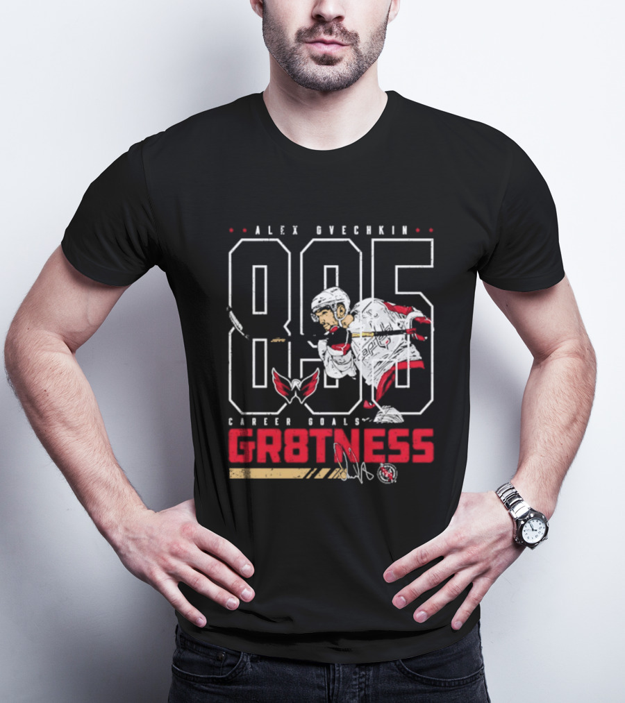 Alex Ovechkin 895 Career Goals GR8TNESS Washington Capitals Hockey T-Shirt