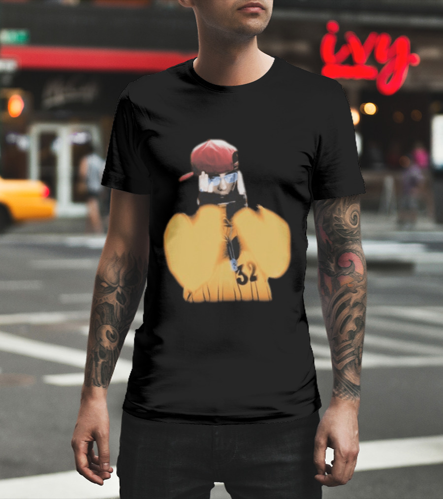 Billie Eilish Glasses Hit Me Hard And Soft Tour 2024 2025 Red Cap Style 32 T-Shirt