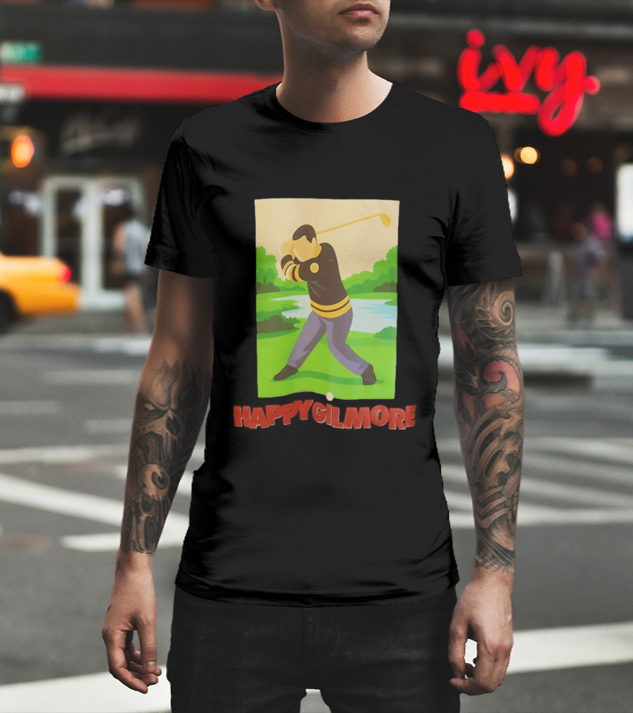 Happy Gilmore Hockey Player Golfing Pittsburgh Penguins T-Shirt