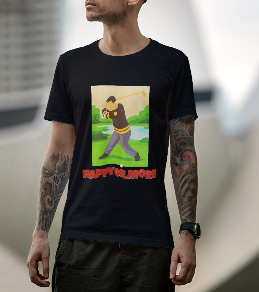 Happy Gilmore Hockey Player Golfing Pittsburgh Penguins T-Shirt