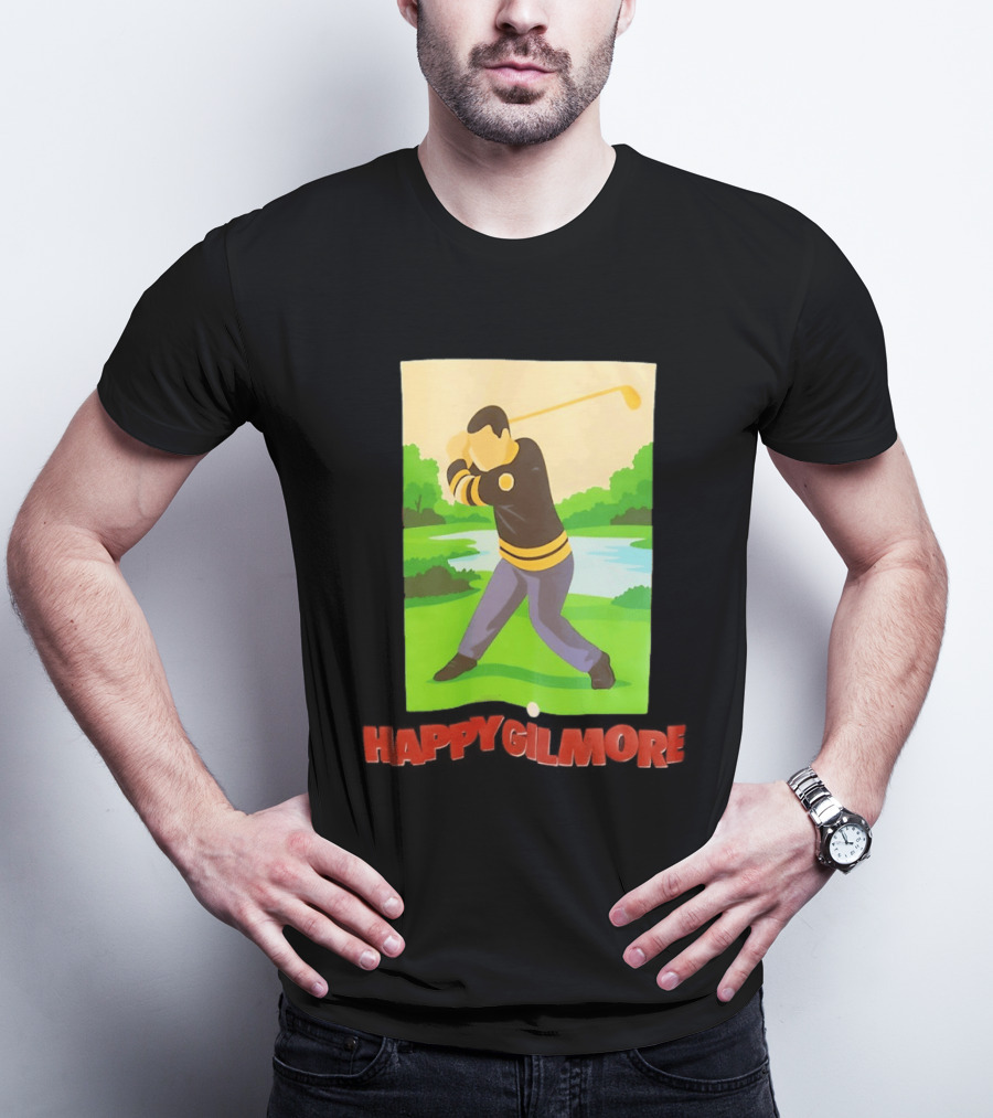 Happy Gilmore Hockey Player Golfing Pittsburgh Penguins T-Shirt