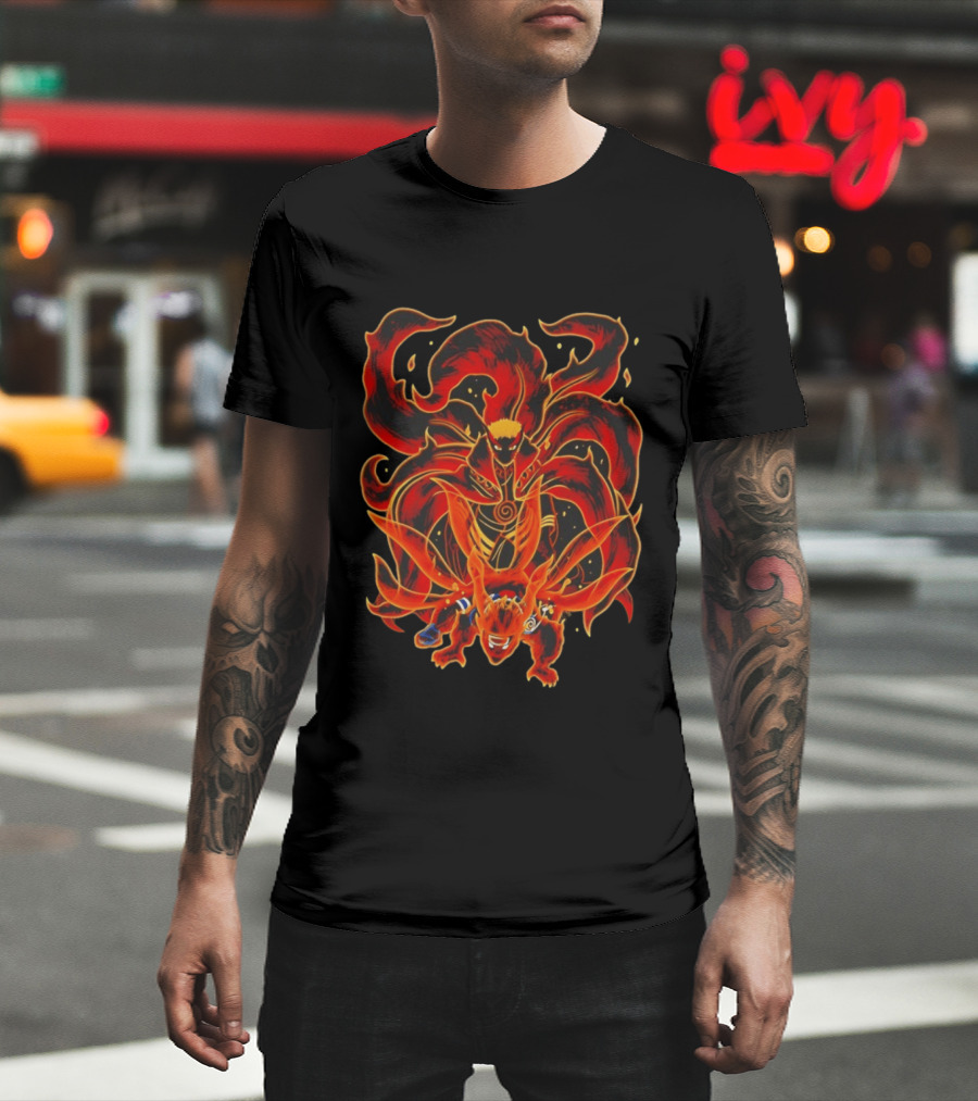 Spiral Fury Naruto Kurama Collaboration T-Shirt