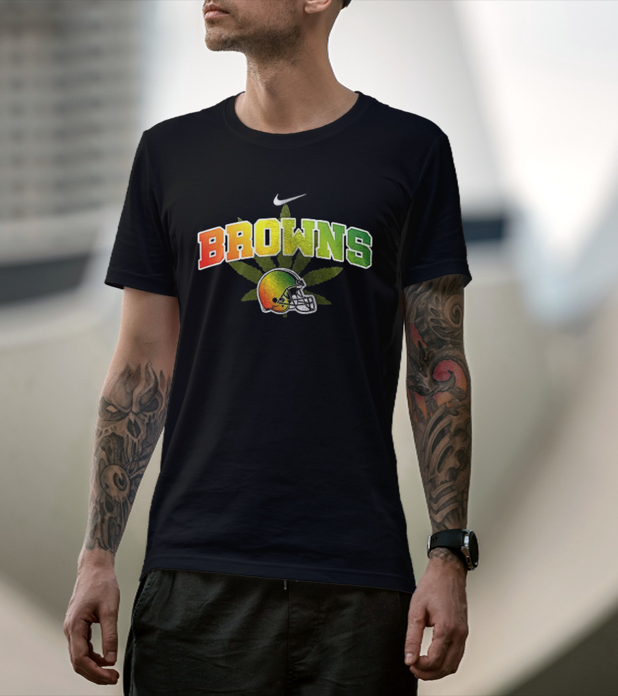 Cleveland Browns One Love Bob Marley Nike Football Helmet T-Shirt