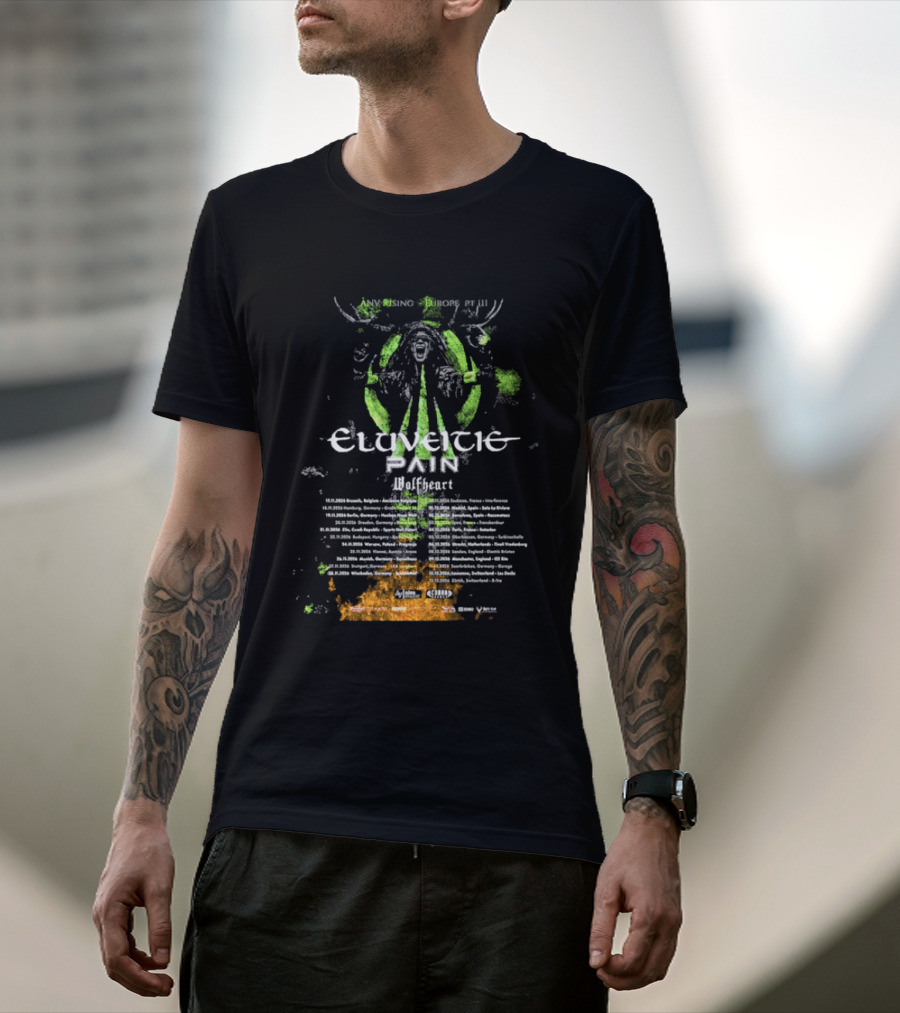 Eluveitie Pan European Tour 2026 Dates Part 3 Music Event T-Shirt