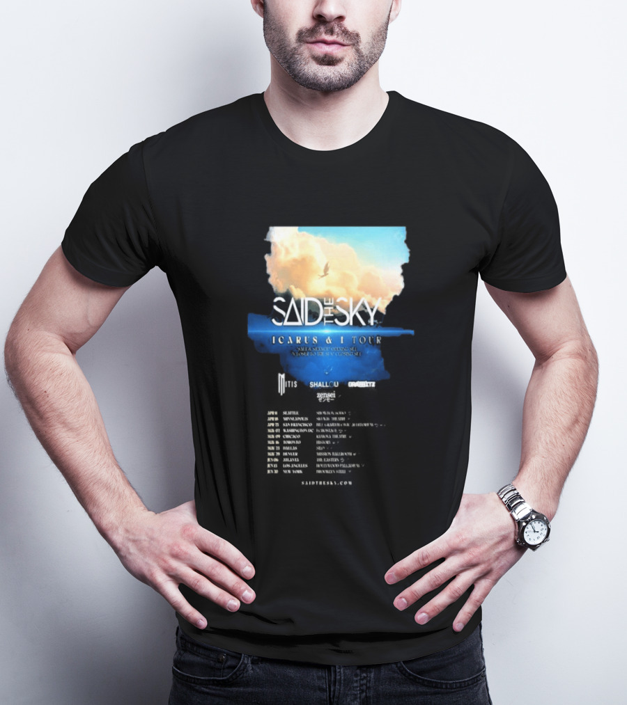 Said The Sky Icarus & I Tour 2026 Dates Clouds Shallou Special Guest T-Shirt