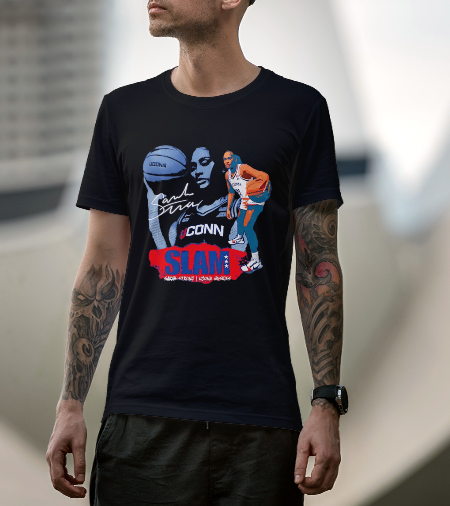 UConn Huskies Sarah Strong Basketball SLAM Cover T-Shirt