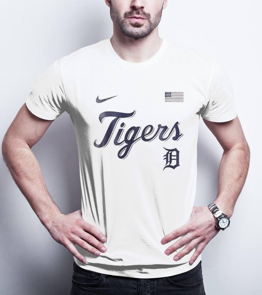 Nike Detroit Tigers USA 250th Anniversary Baseball Celebration T-Shirt