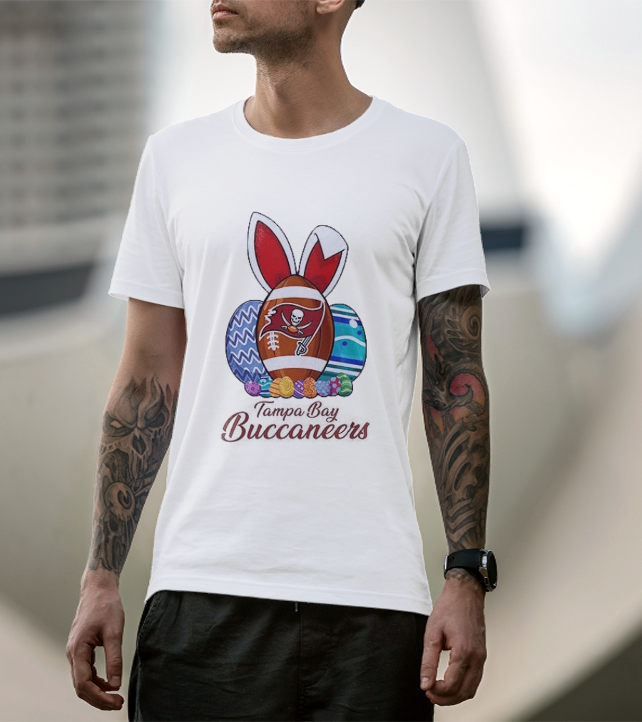 Tampa Bay Buccaneers Easter Bunny Football Eggs Buccaneers T-Shirt