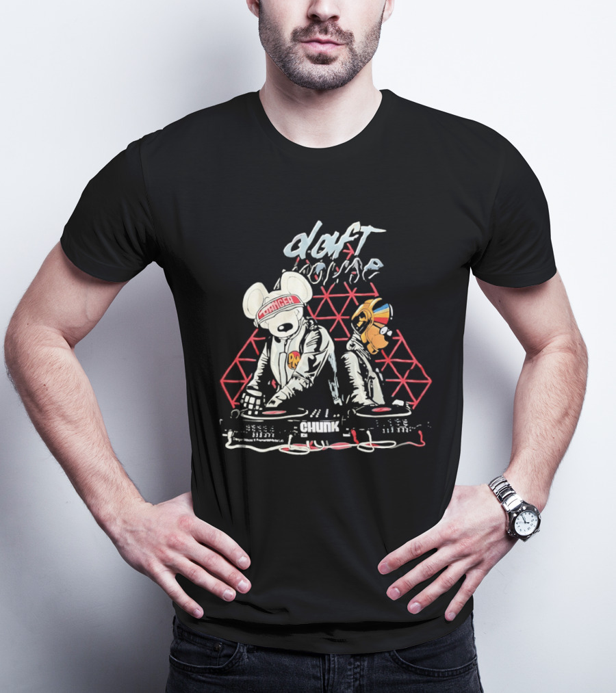 Chunk Daft Mouse DJ Duo Dance Music Fan T-Shirt