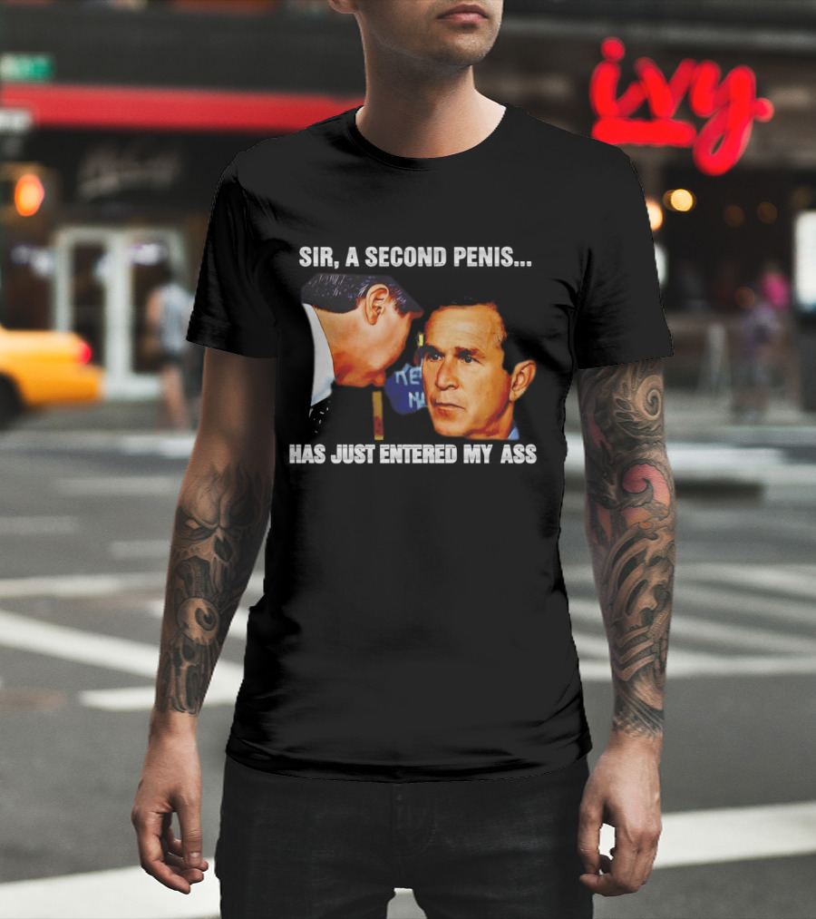 George Walker Bush Second Penis Meme Controversial Humor T-Shirt