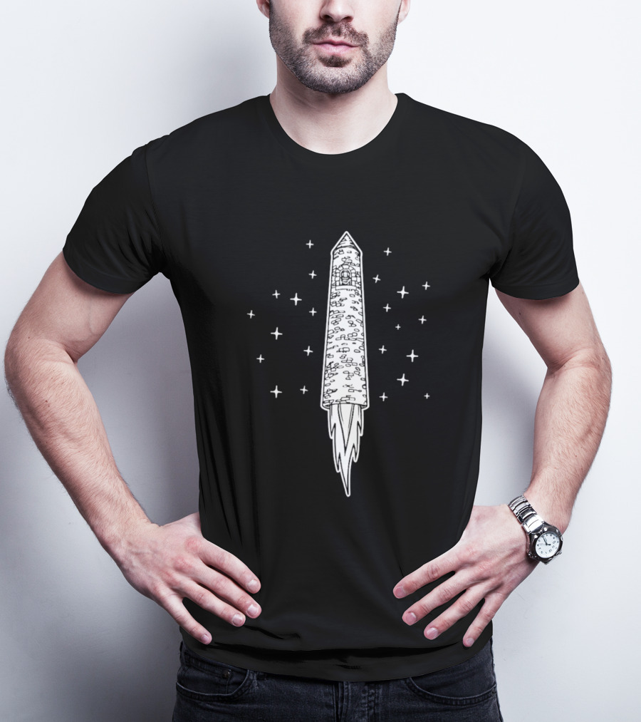 GlendaRocket Rocket Light And Stars T-Shirt