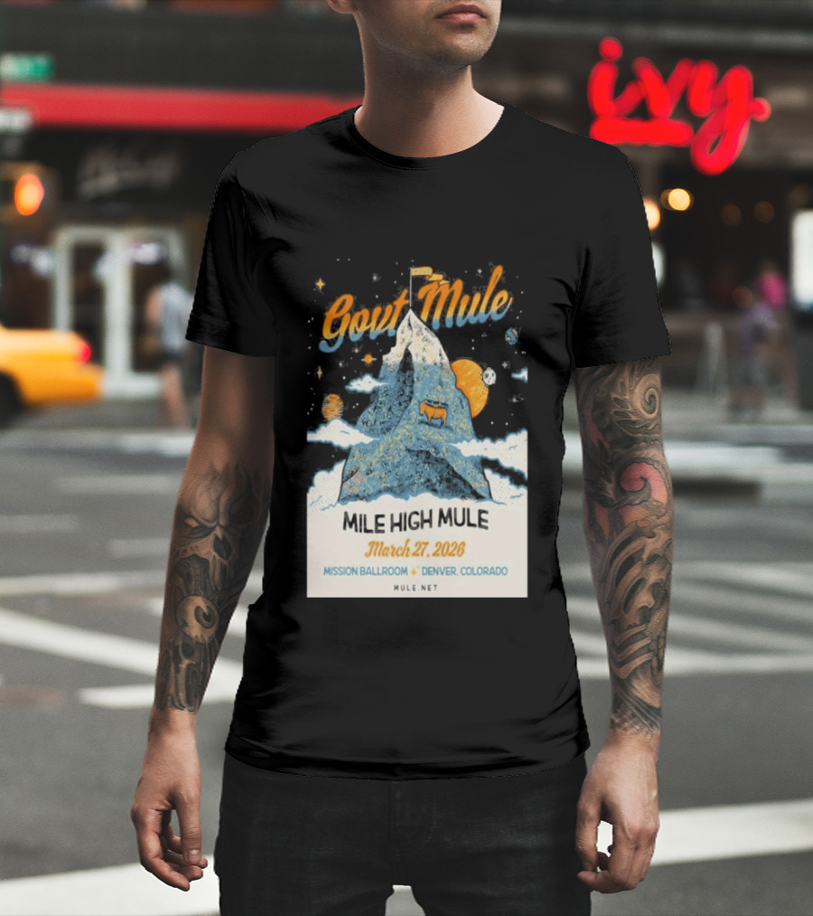 Gov't Mule Mission Ballroom Denver March 27 2026 Event Mountain T-Shirt